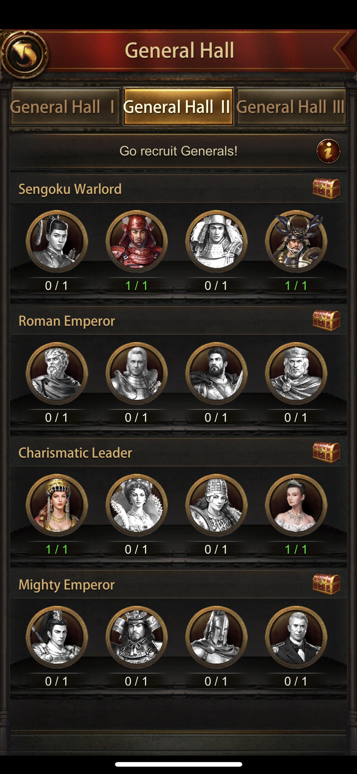 Evony General Hall List - Theria Games