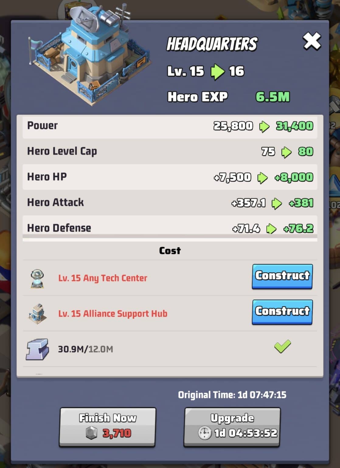 Guía del cuartel general de Last War Survival