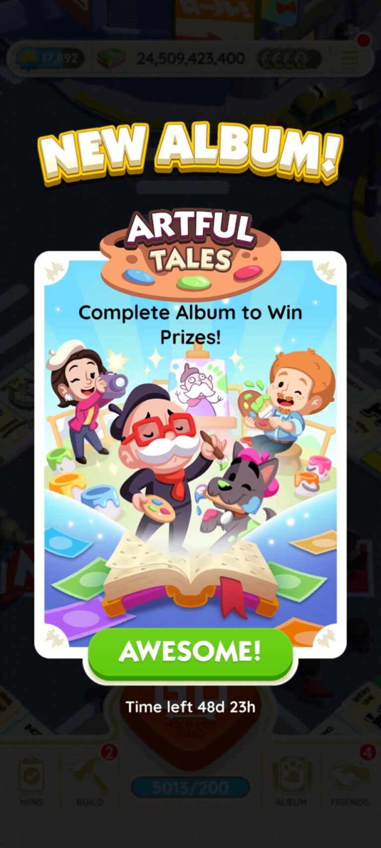Monopoly Go Album Artful Tales Guide - Theria Games