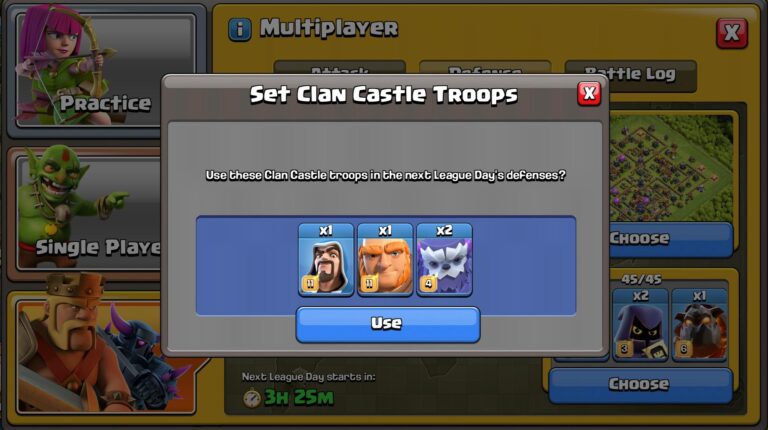 Clash Of Clans Défense des troupes du château du clan - Theria Games