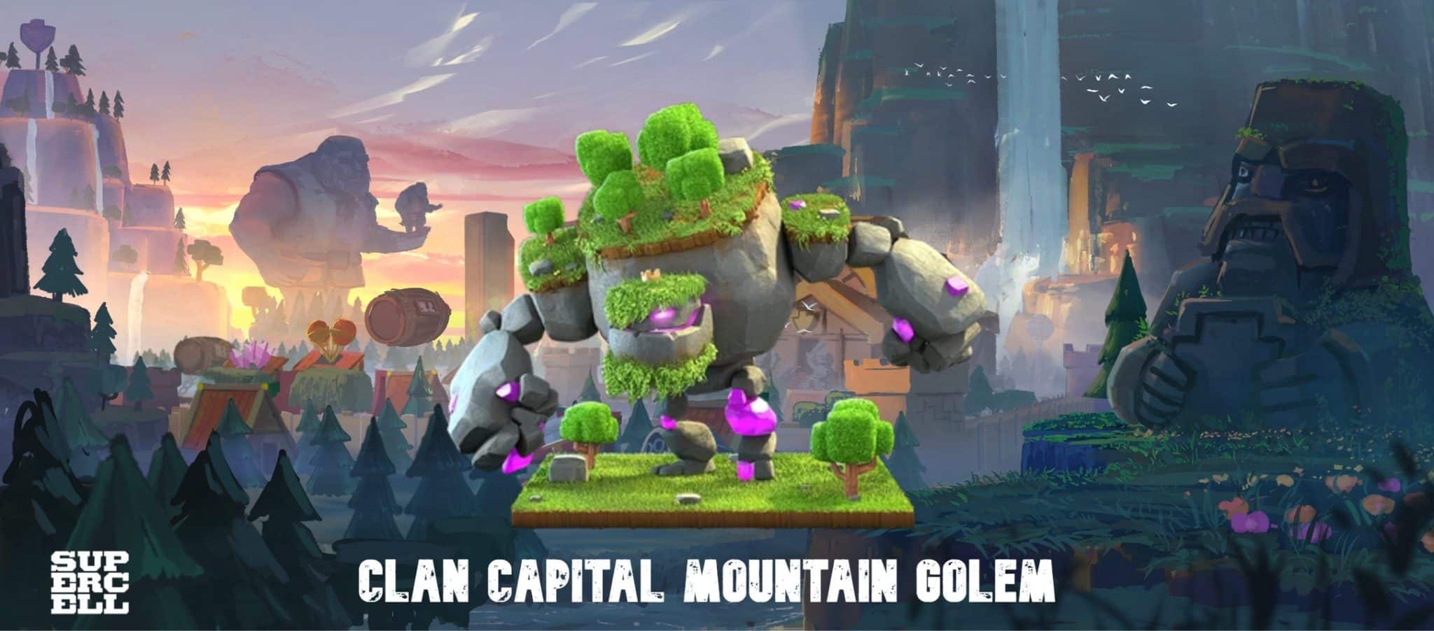 Clash Of Clans Clan Capital Mountain Golem - Theria Games
