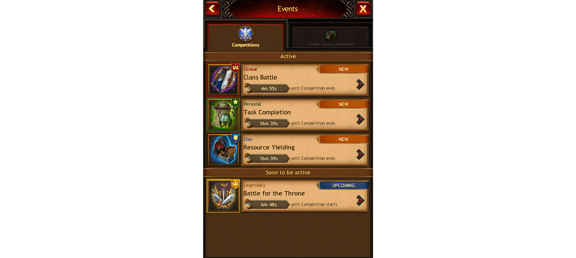 Vikings War Of Clans Competitions Guide