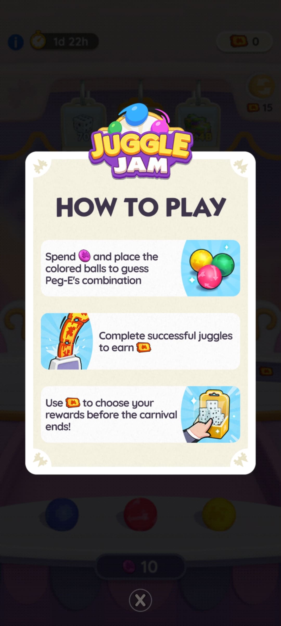Monopoly Go Juggle Jam (18.–20. března) – Theria Games
