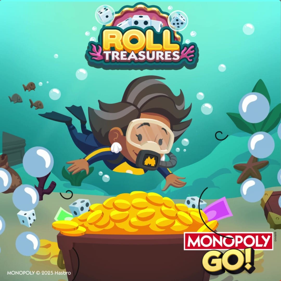 Monopoly Go Roll Treasures (25 de março) - Theria Games