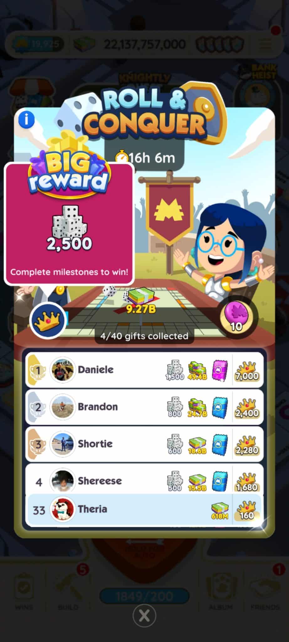 Monopoly Go Roll And Conquer (March 19) - Theria Games