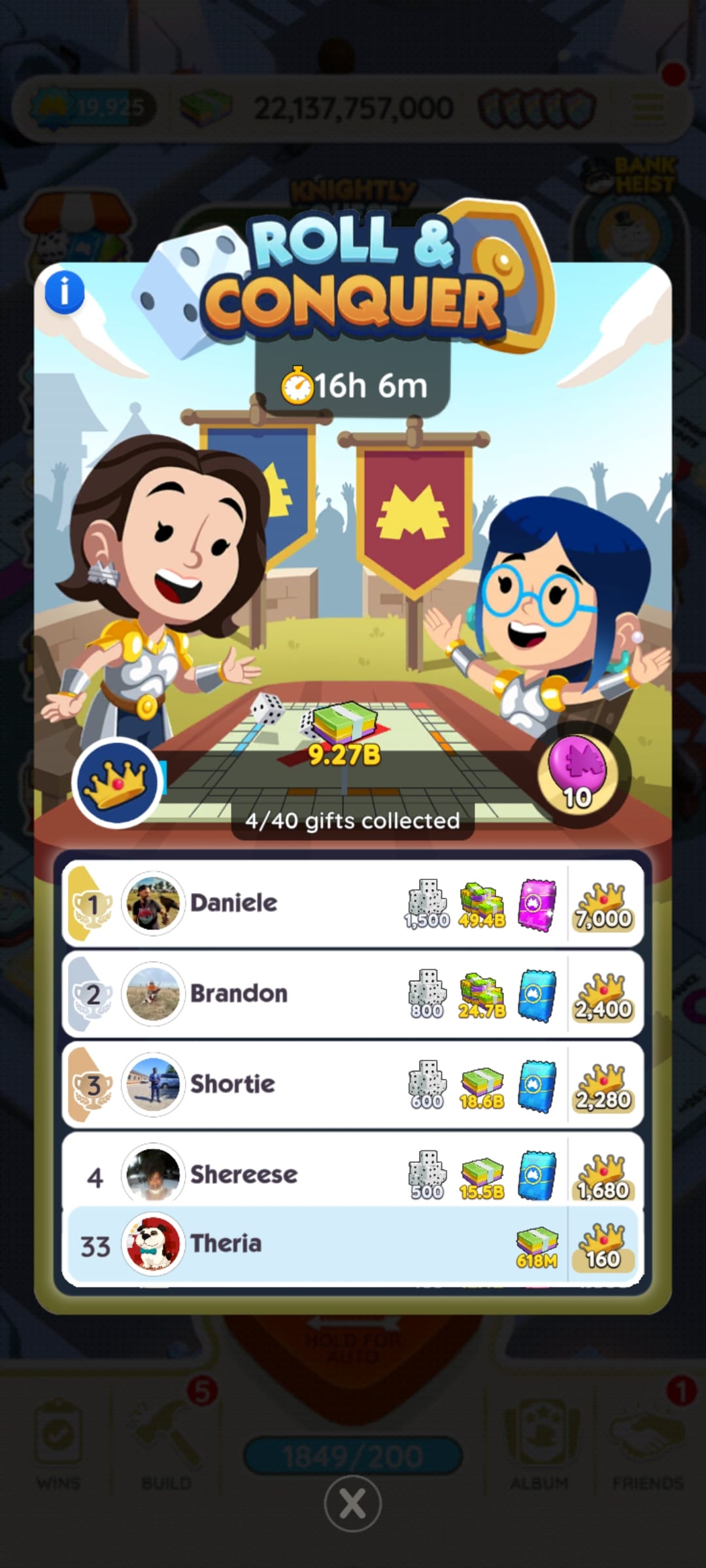 Monopoly Go Roll And Conquer (March 19) - Theria Games