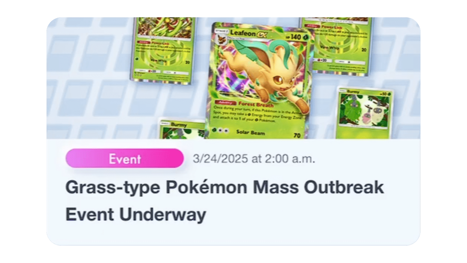 Pokemon TCG Pocket Grass Mass Outbreak - Theria Games