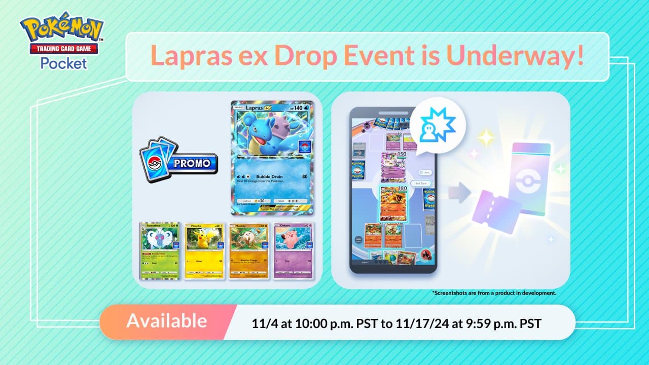Pokemon TCG Pocket Lapras Ex Drop Event - Theria Games