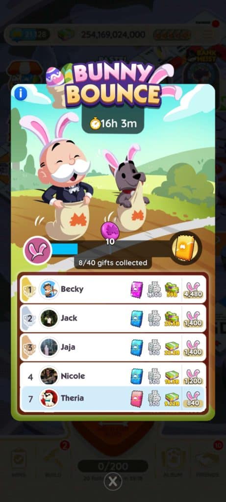 Monopoly Go Bunny Bounce (April 16) - Theria Games