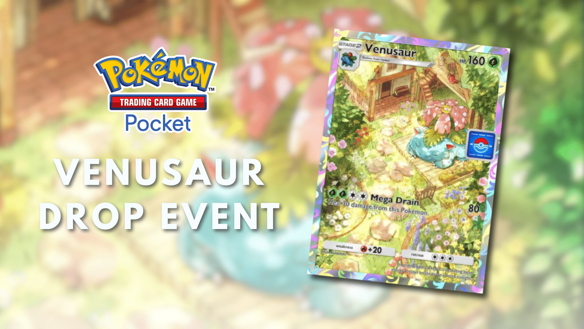 Événement de drop de Venusaur Pocket du JCC Pokémon - Theria Games