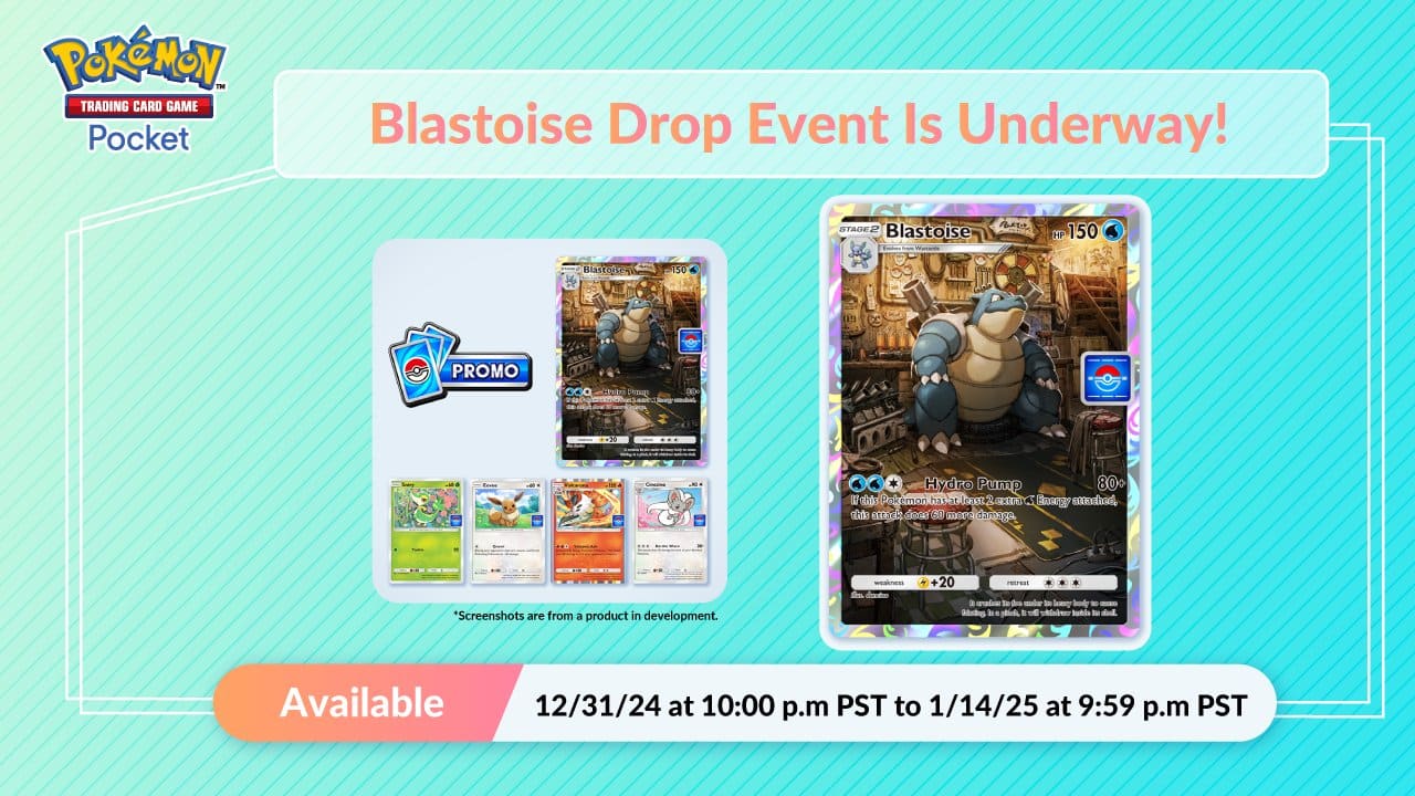 Pokemon TCG Pocket Blastoise Drop Event - Theria Games