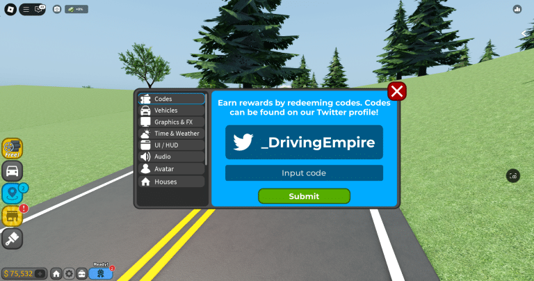 Roblox Driving Empire 코드(2025년 XNUMX월) - Theria Games