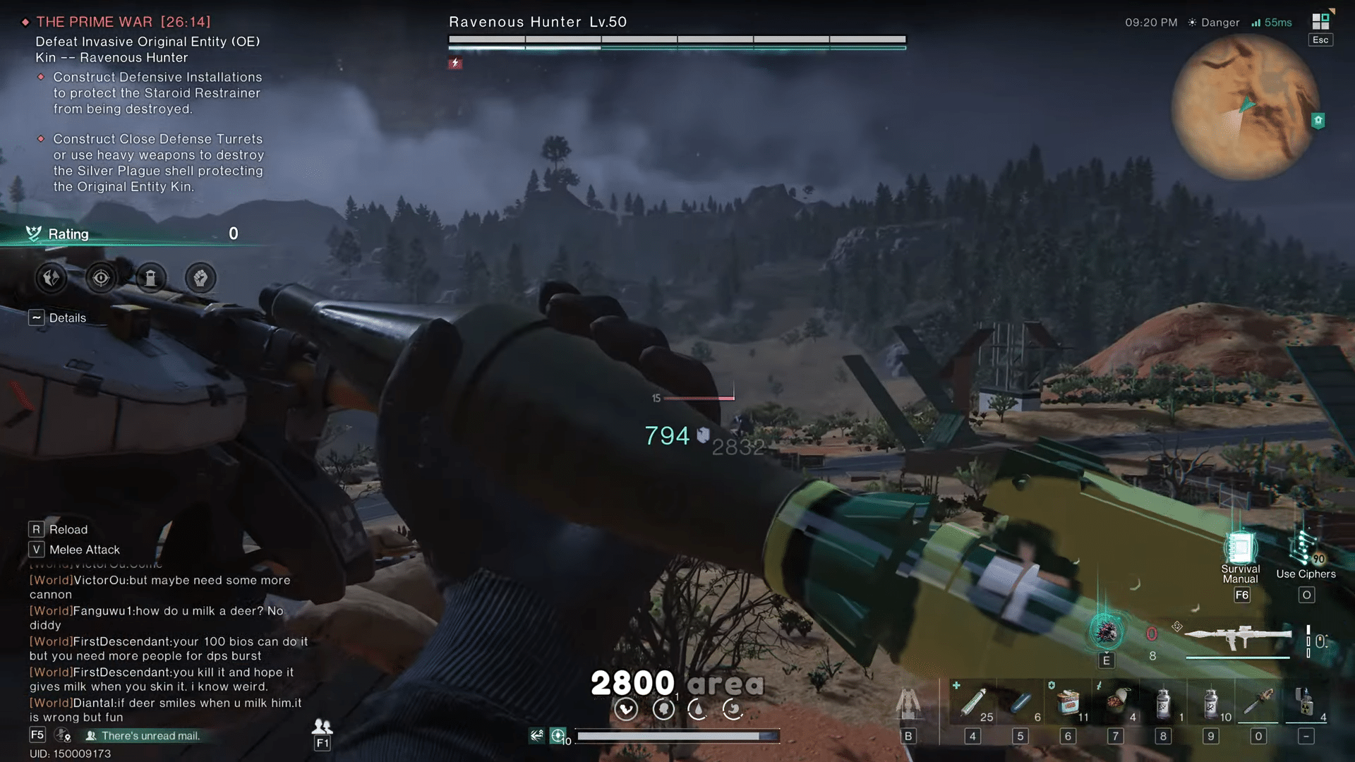 Once Human RPG7 Rocket Launcher - Theria Games