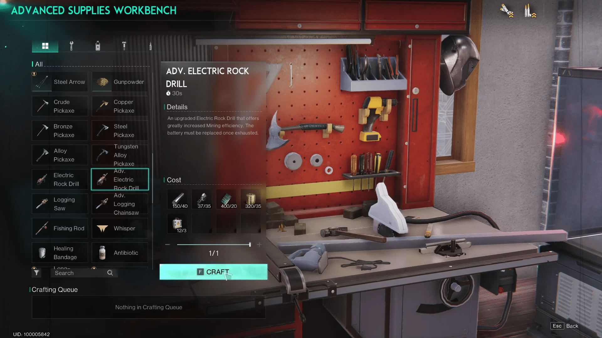 Once Human Advanced Electric Rock Drill - Theria Games